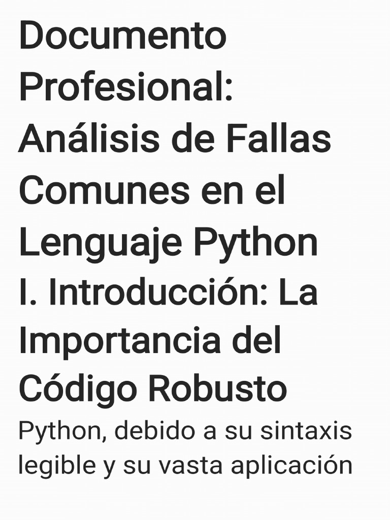 Errores Comunes Python | PDF