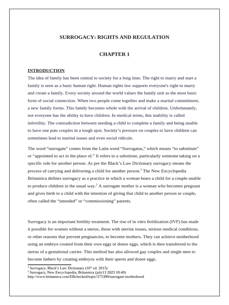 Surrogacy: Rights, Types, and Benefits | PDF | Surrogacy | In Vitro ...