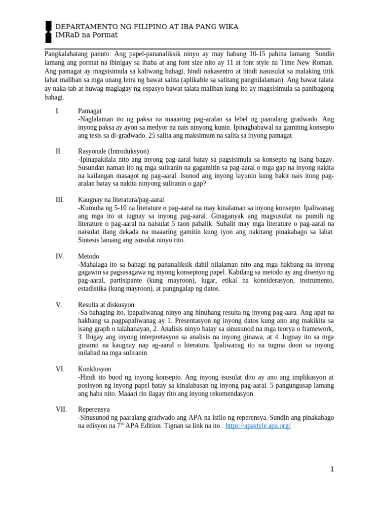 Pormat-ng-IMRaD-1 | PDF