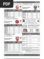 Cutting Heads and Blades Selection Chart | PDF | Equipment | Tools