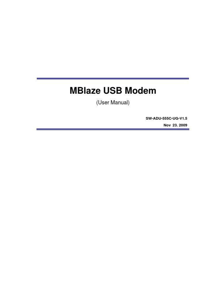 Mts User Manual Adu-555c | Download Free PDF | Usb | Modem