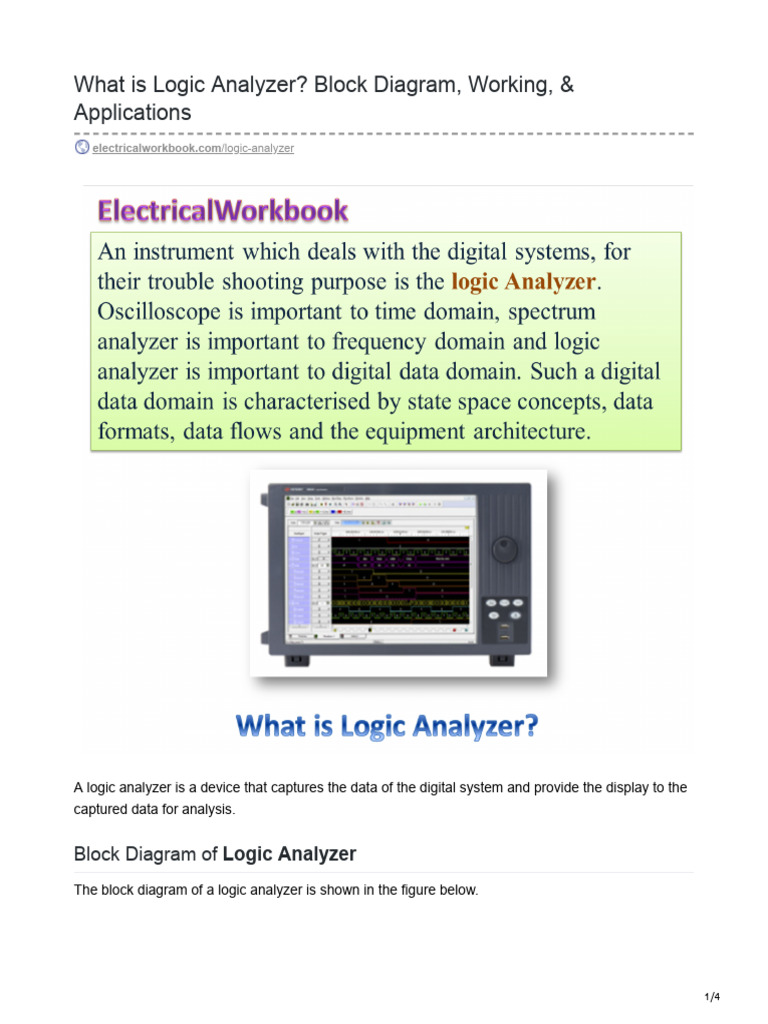 Understanding Logic Analyzers: Types & Uses | PDF | Digital Signal ...