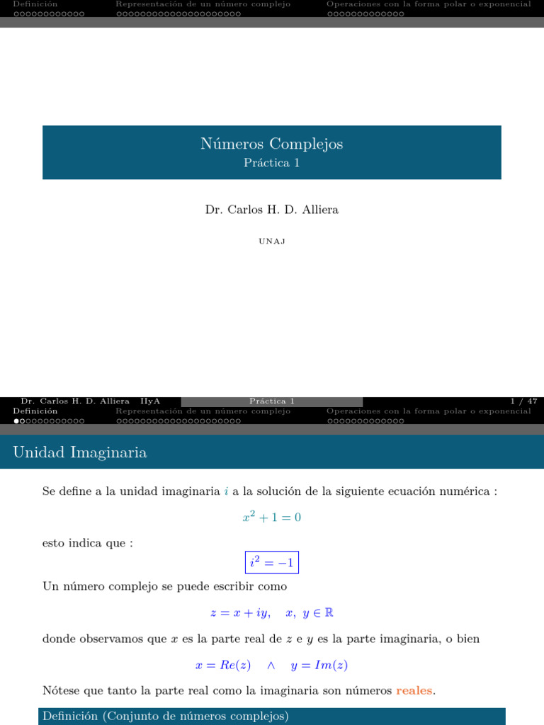 Num Comple Jos Beam | PDF | Número complejo | División (Matemáticas)