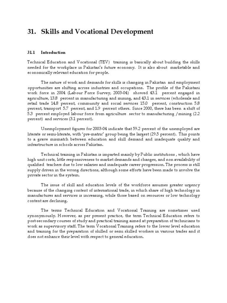 31-Skill Vocational Dev | PDF | Vocational Education | Apprenticeship