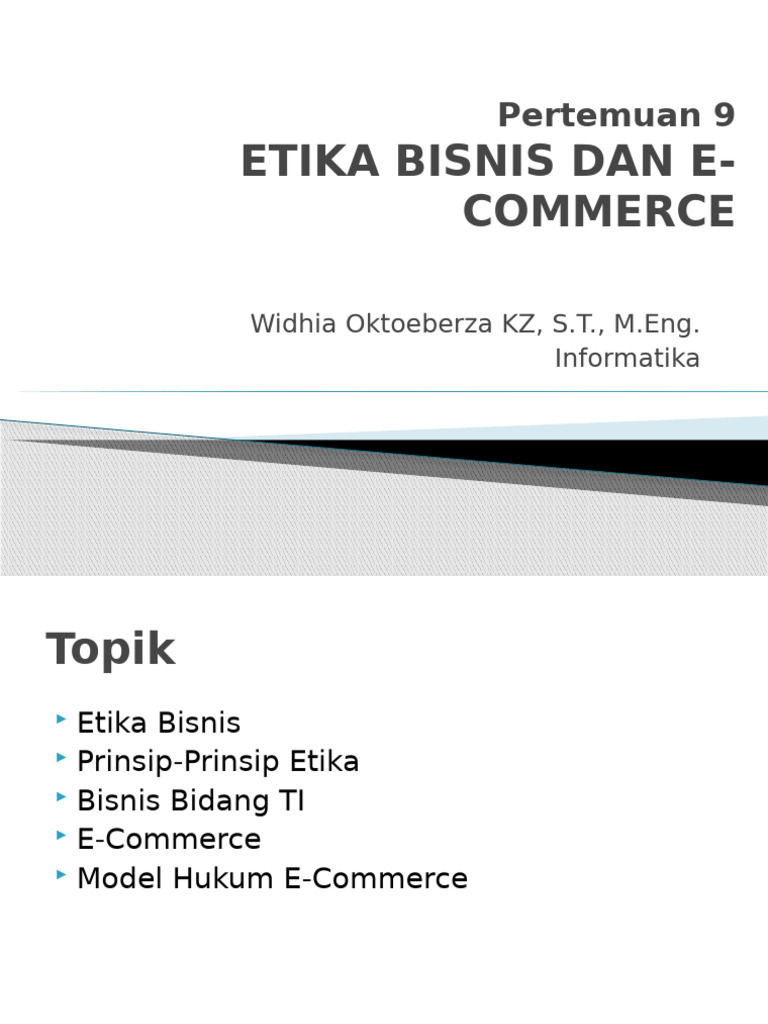 9-Ep-Etika Bisnis Dan E-Commerce (1) | PDF