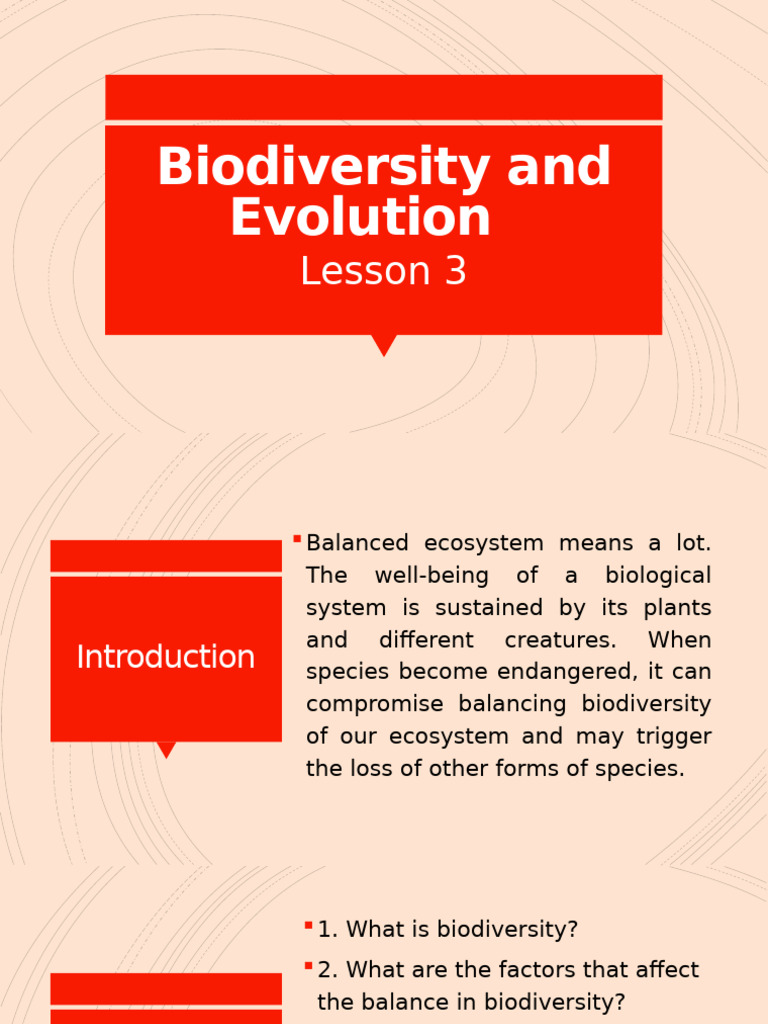 Biodiversity and Evolution | PDF | Biodiversity | Extinction
