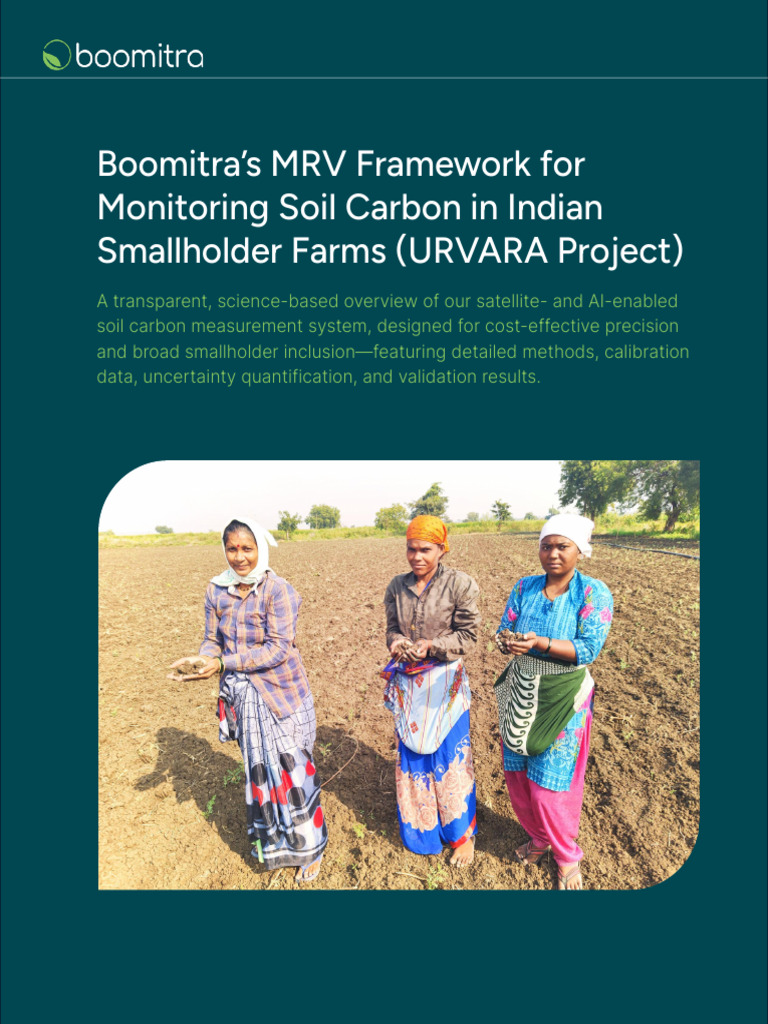 Boomitra Social Carbon India MRV Framework | PDF | Porosity | Soil