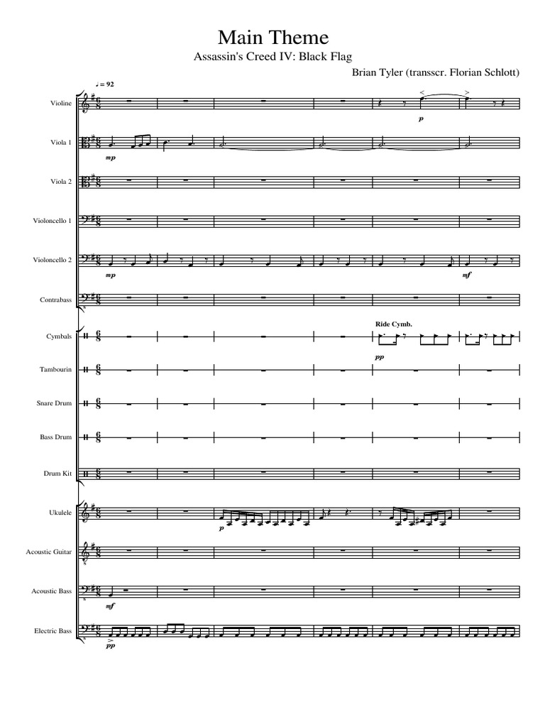 Assassin's Creed IV: Black Flag Score | PDF | Musical Instruments ...