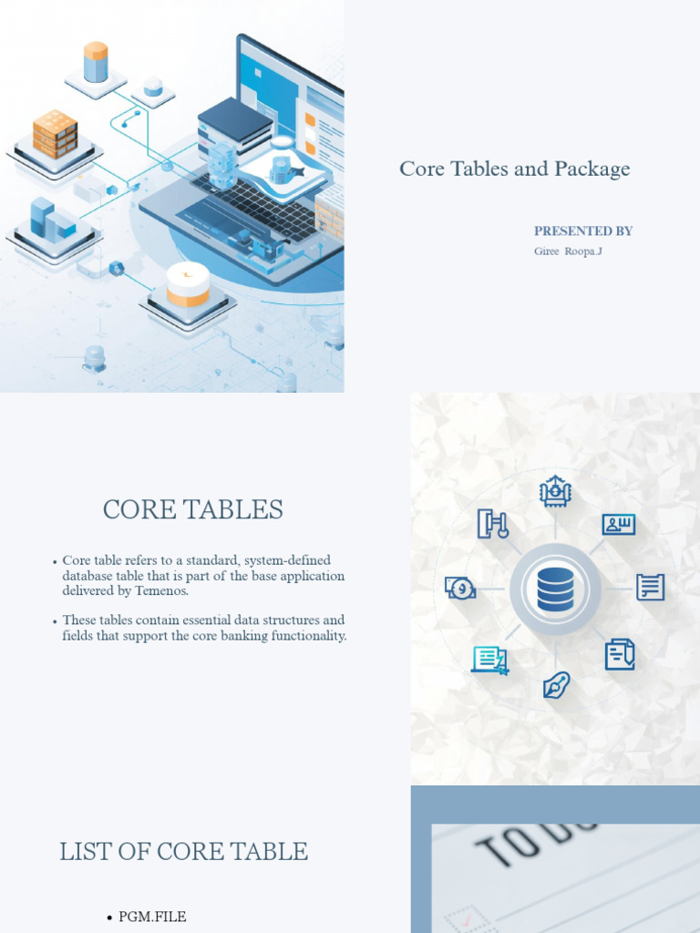 Presentation - Core Tables | PDF | Computer File | Filename