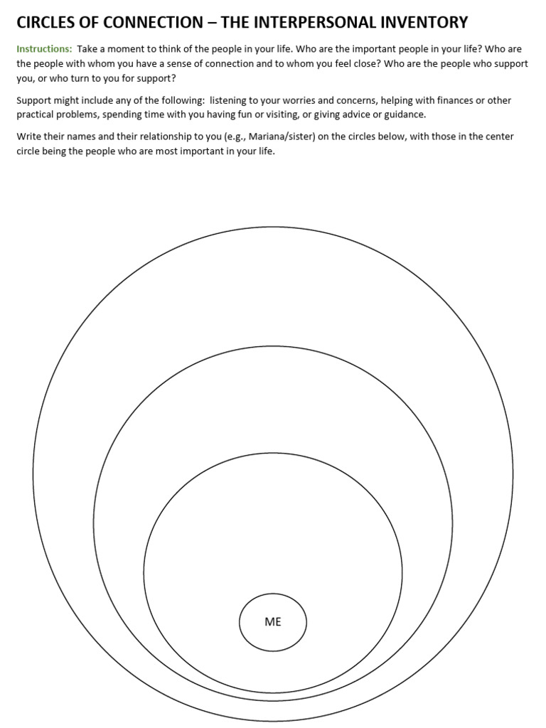 Interpersonal Connection Inventory Guide | PDF
