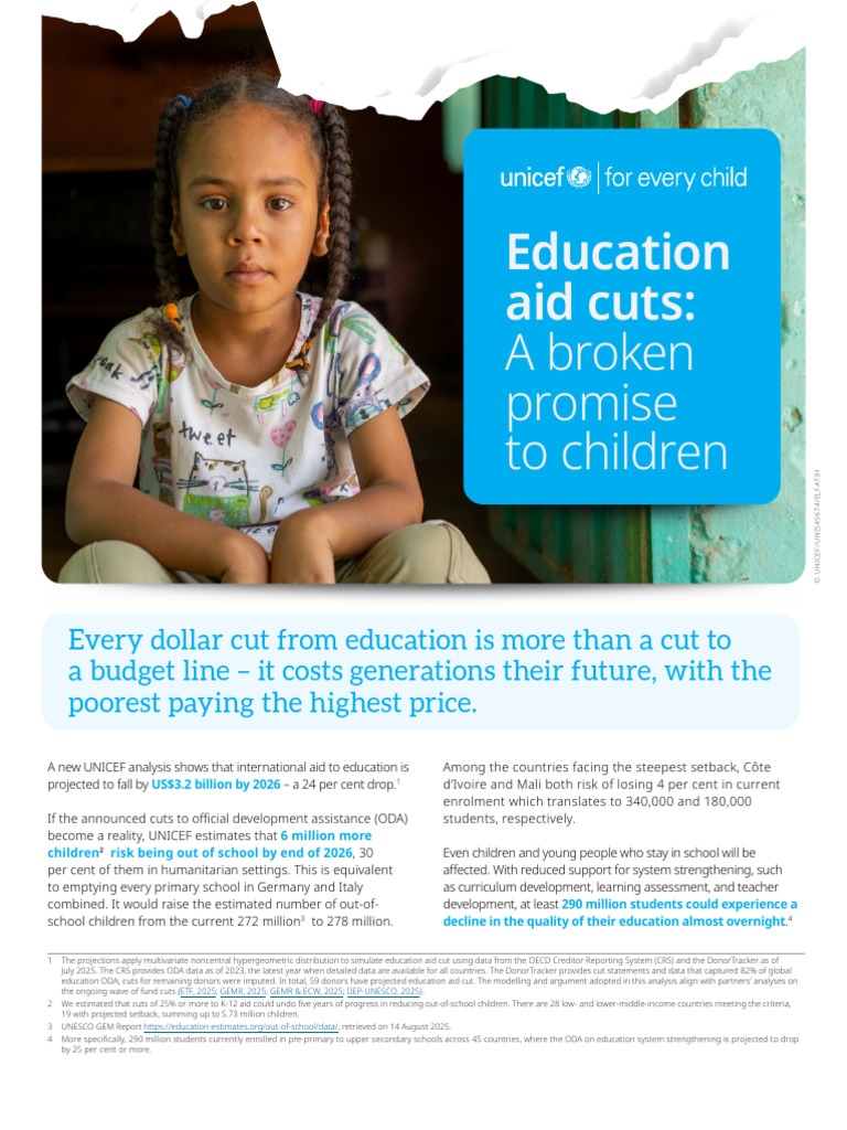 Education Aid Cuts Threaten Futures | PDF | Official Development ...