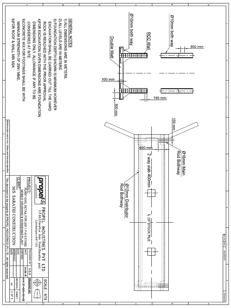 Plant Civil Drawing for Sarathi Constructions - r01-Part-2 | PDF ...