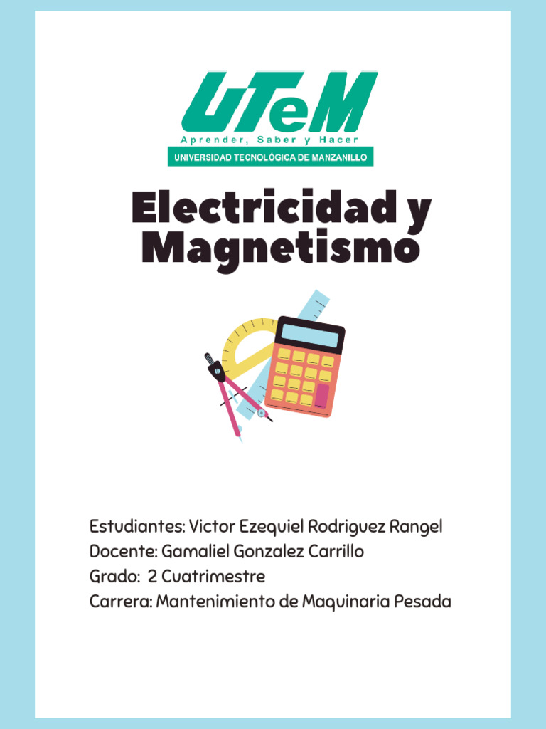 Documento A4 de Carátula de Matemática Ilustrativa Celeste y Blanca | PDF