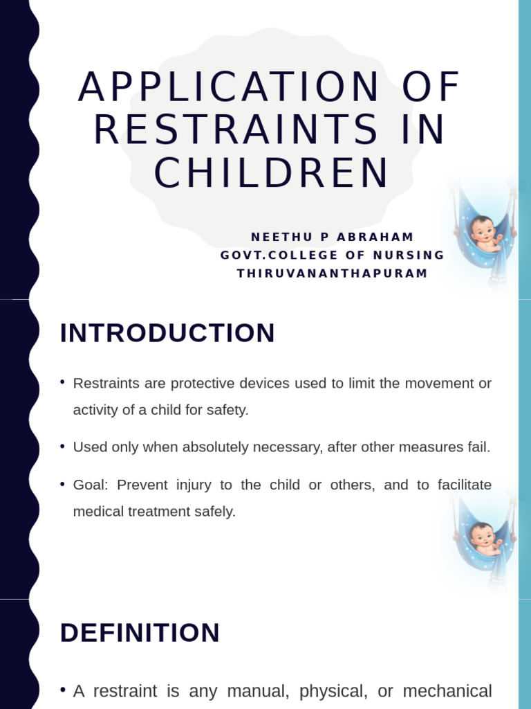 Pediatric Restraint Application Guide | PDF | Intravenous Therapy ...
