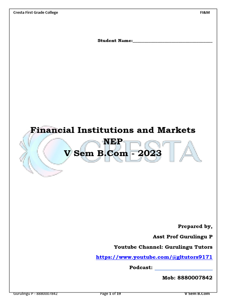 Unit 4 Banking & Development Financial Institutions | PDF | Banks | Money