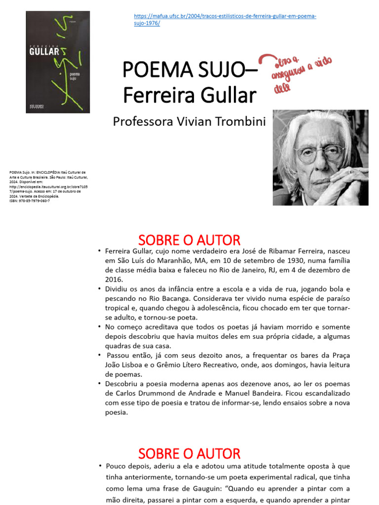 Poema Sujo - Ferreira Gullar_251002_163701 | PDF