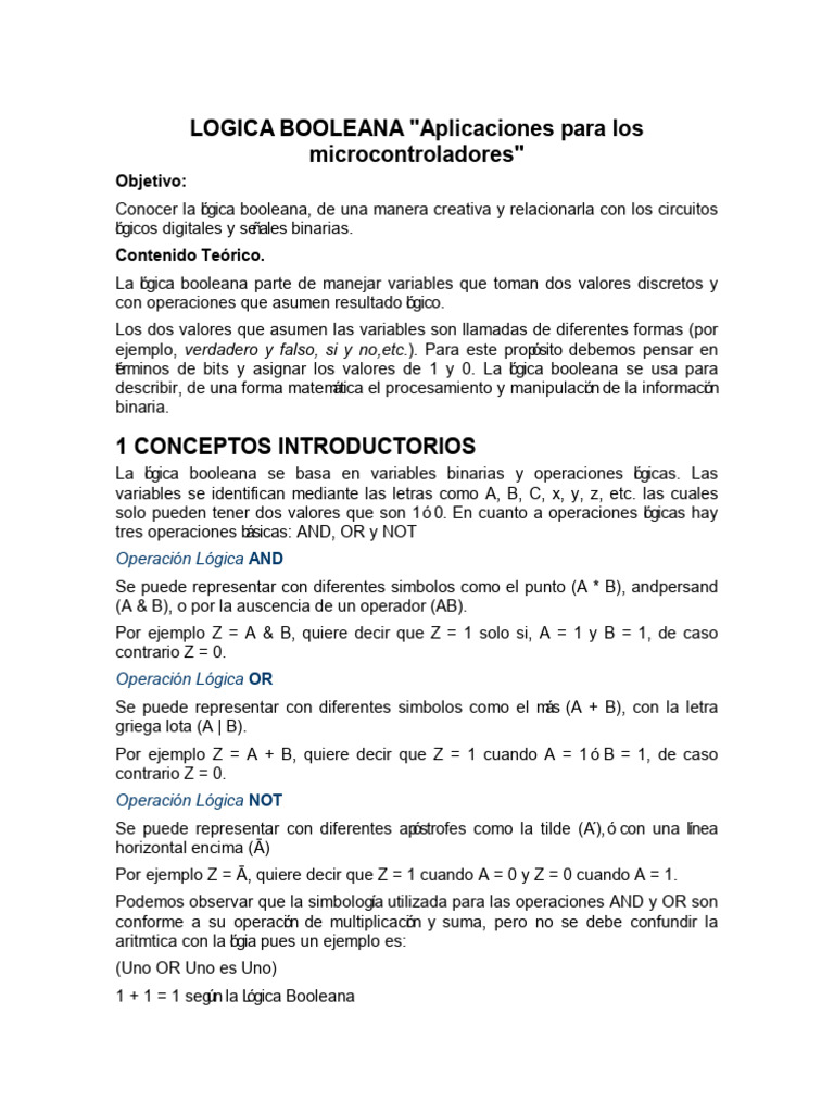 Logica Booleana Con Microgrades | PDF | Puerta lógica | Álgebra de Boole