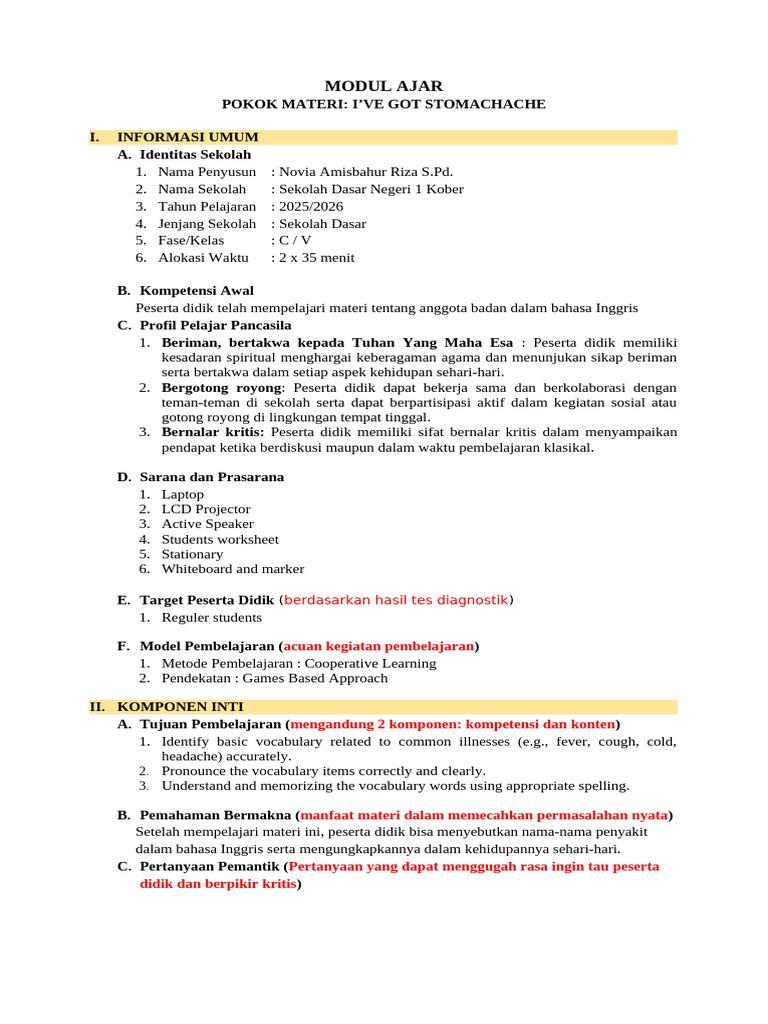Modul Ajar PPG | PDF