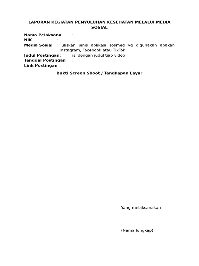 Form Pelaporan Kesehatan Gigi 120925 | PDF