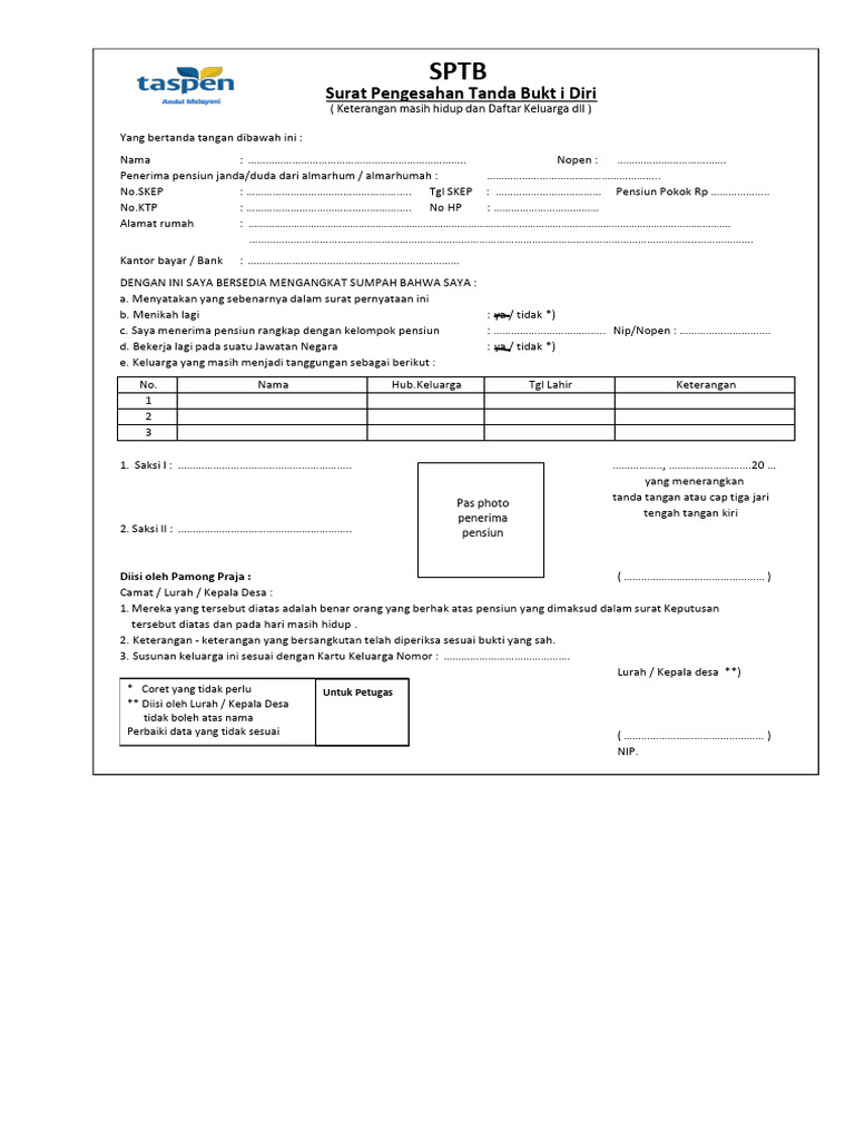 Form Sptb Print | PDF