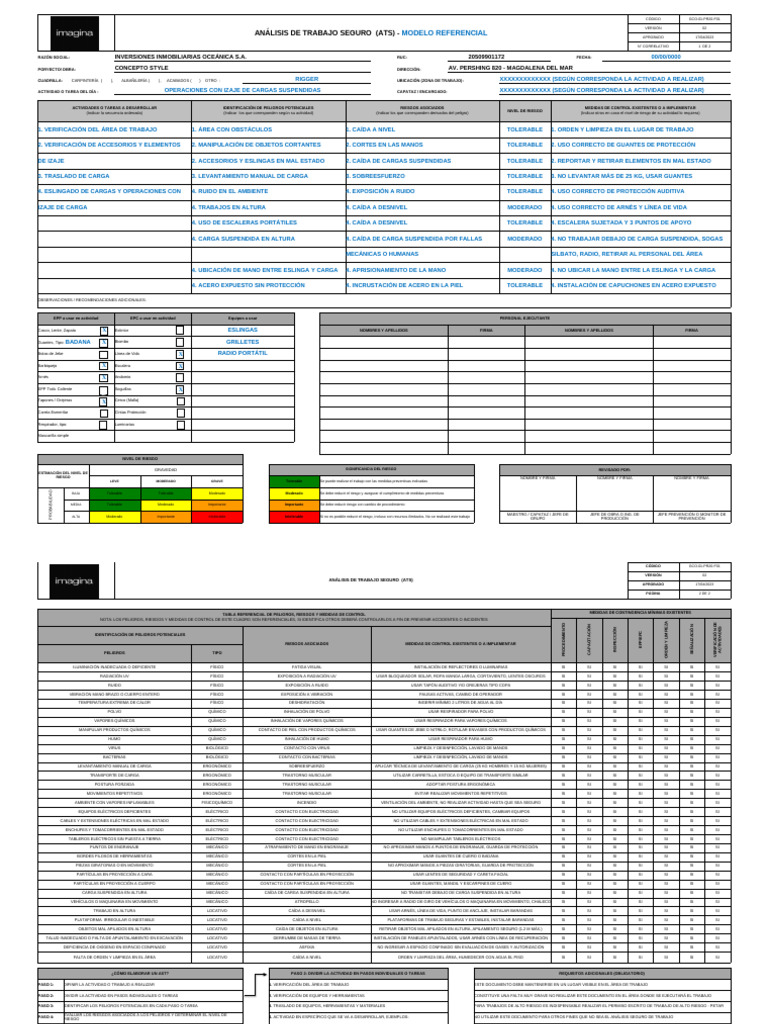 Gco-01-Pr20-f01 Ats - Operaciones Con Izaje de Cargas Suspendidas | PDF | ruido
