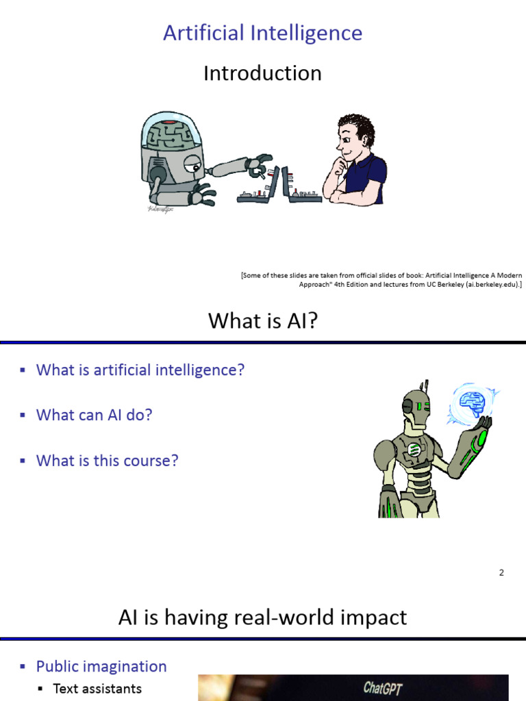 CSE-4101-AI-sp24-lec01-Ch1,2 | PDF | Artificial Intelligence | Intelligence (AI) & Semantics