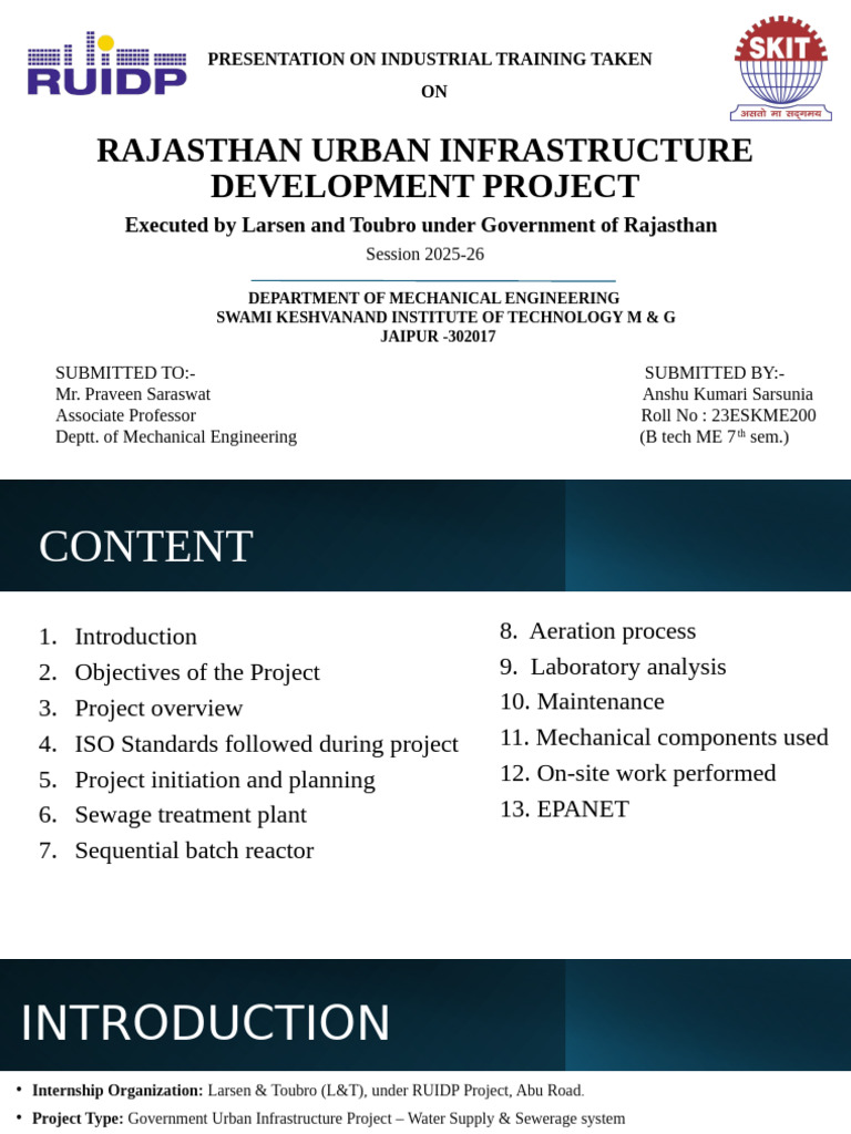 Anshu Kumari - Ruidp Presentation | PDF | Sewage Treatment ...