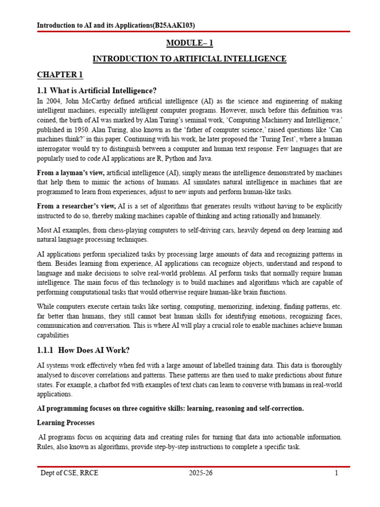 Introduction to Artificial Intelligence | PDF | Artificial Intelligence ...
