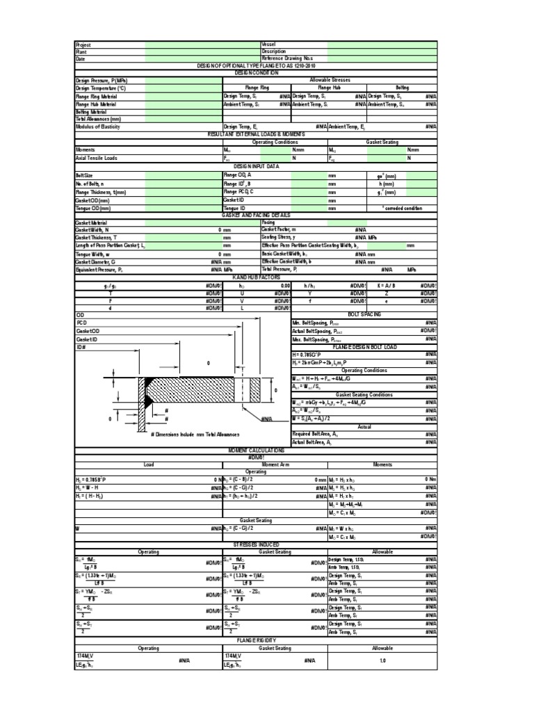 Flange Design Calculation Guide | PDF