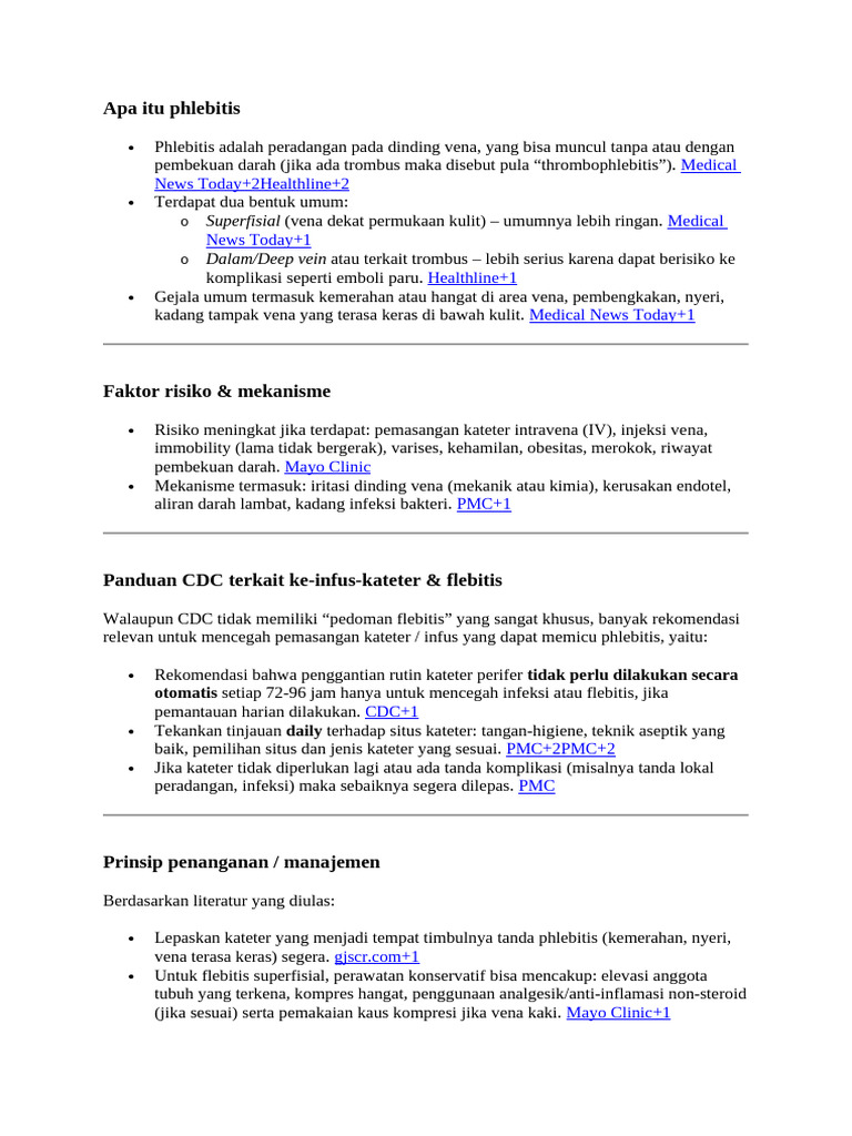 Apa Itu Phlebitis | PDF