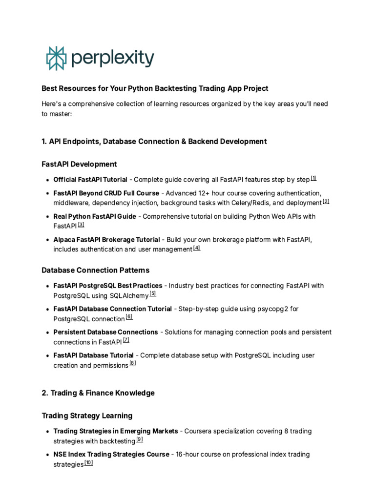 Best Python Backtesting Libraries 2024 | PDF | Mobile App | Computing