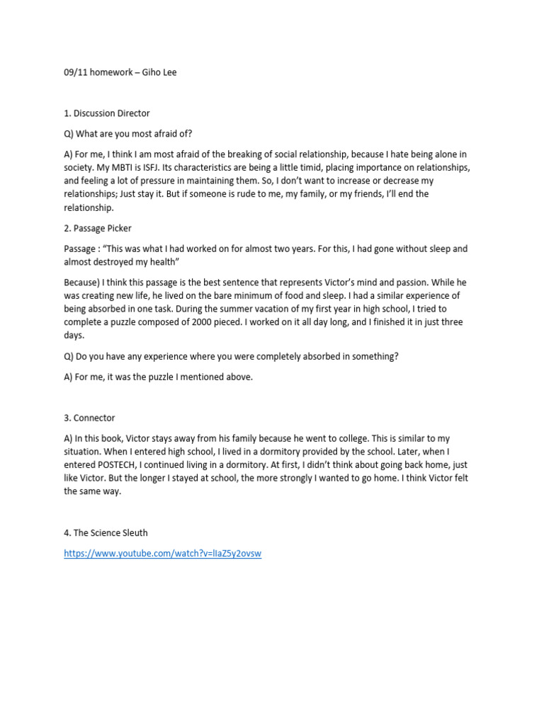 Frankenstein Homework2-20240546 LeeGiho | PDF