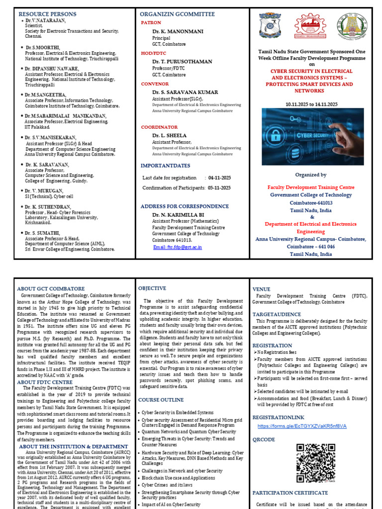 CYBER SECURITY FDP BROUCHURE | PDF | Computer Security | Security