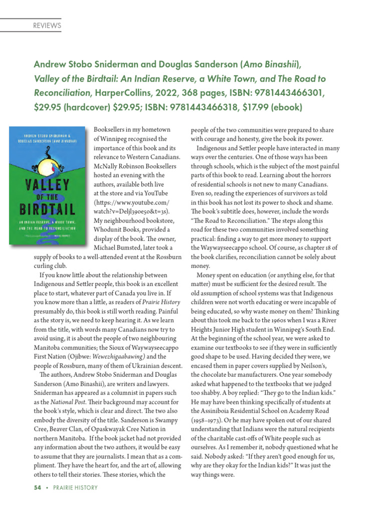 Valley of the Birdtail: Reconciliation Insights | PDF | Books | Copyright