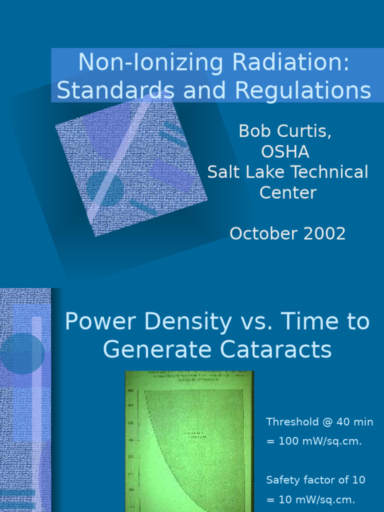 Non-Ionizing Radiation Standards Overview | PDF | Laser | Safety