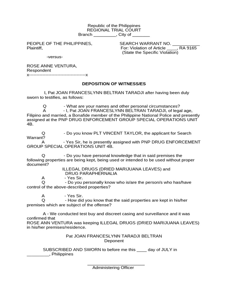 1 Deposition of Witness Sou4b | PDF | Deposition (Law) | Justice
