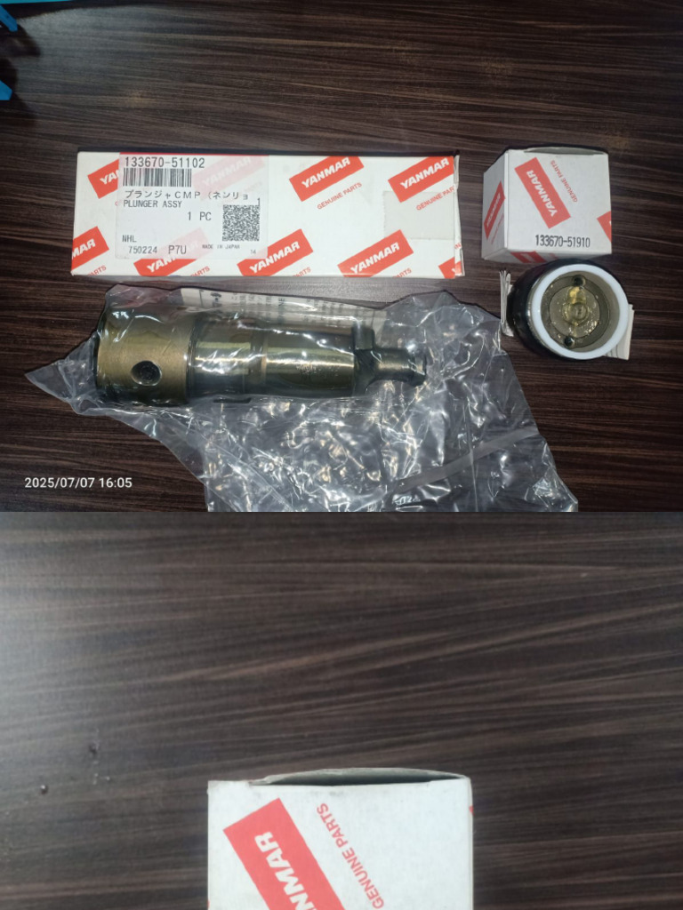 Pluger & Delivery Valve T.raya Yanmar 6n165lsn | PDF