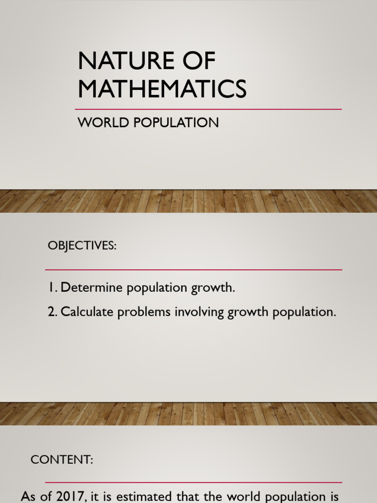 2 Nature of Math Population PDF | PDF | Mathematical Analysis | Applied ...