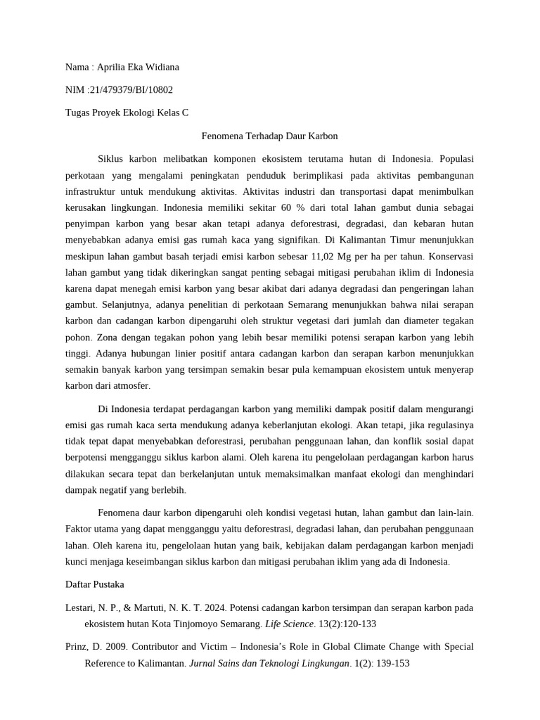 Aprilia Eka Widiana_479379_Tugas Ekologi Kelas C | PDF