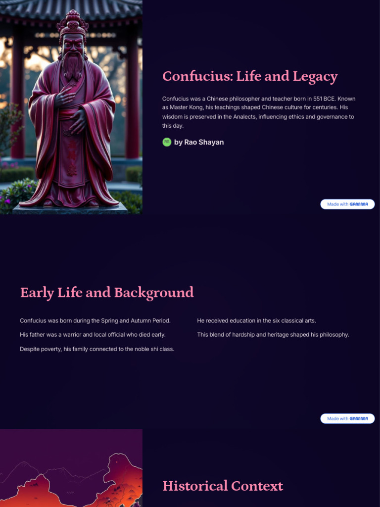 Confucius Life and Legacy | PDF | Confucius | Analects