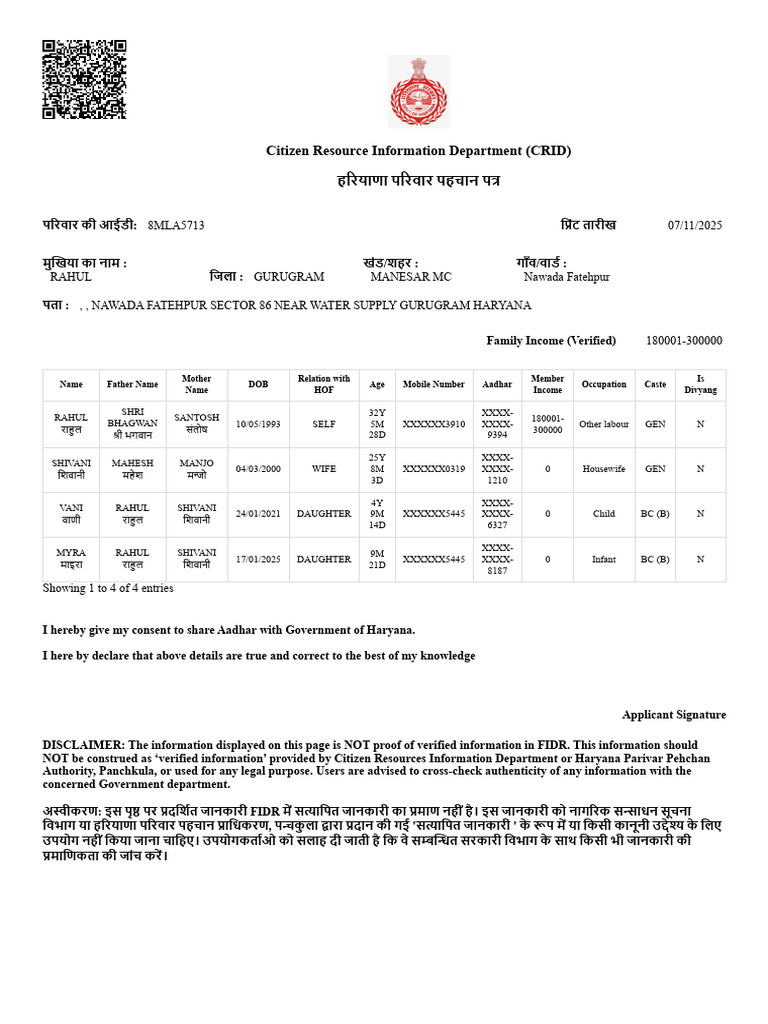 Rahul Ji Family ID | PDF