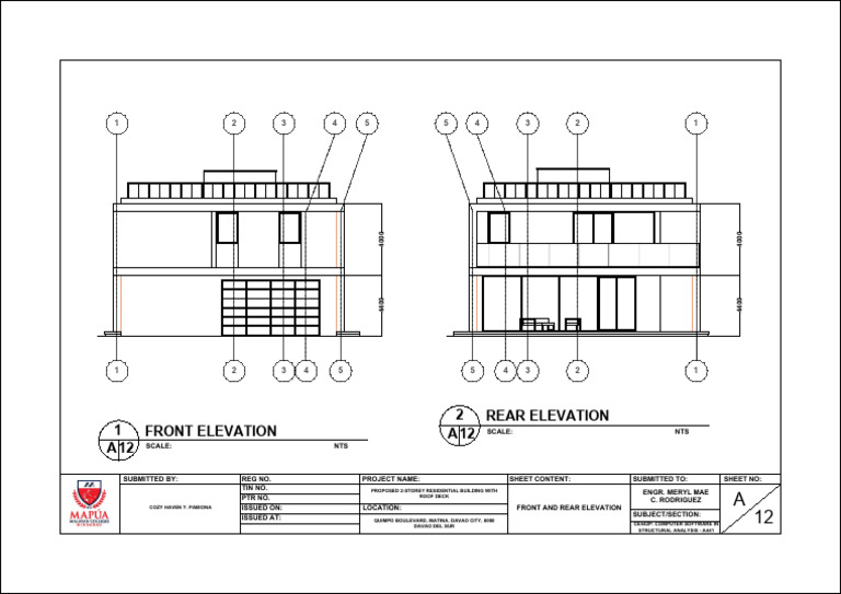 Front and Rear Elevation | PDF