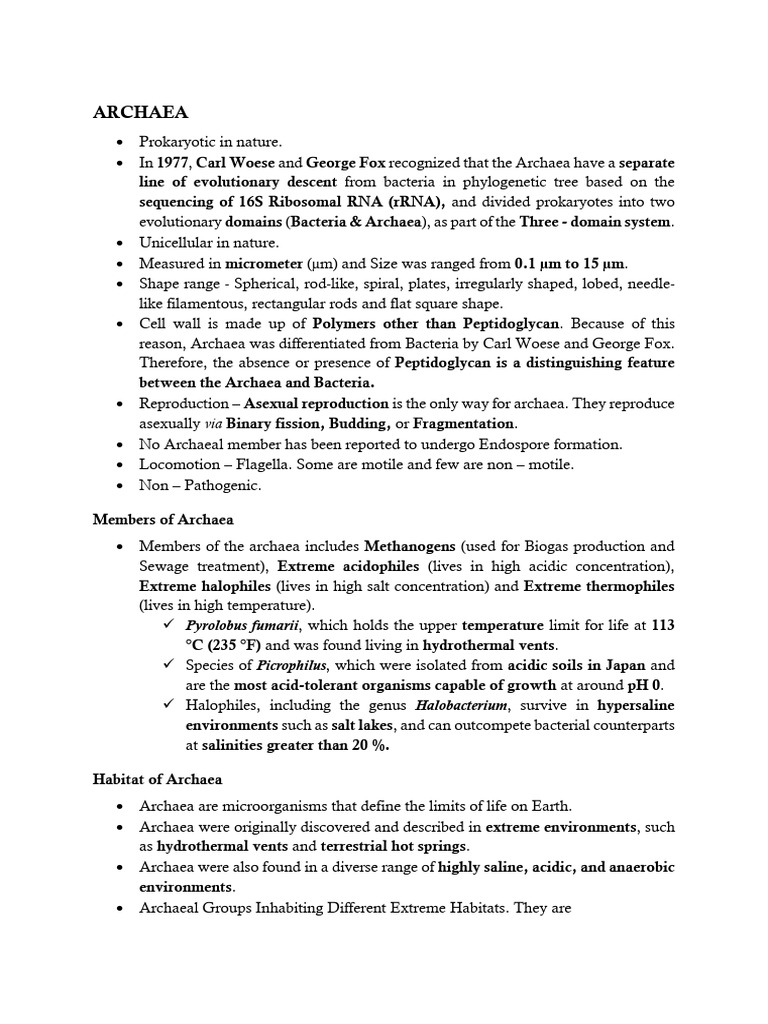 Archaea | PDF | Archaea | Cell Wall