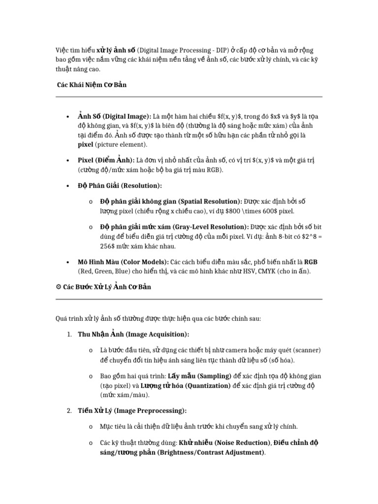 1 Co Ban Xu Ly Anh So Mo Rong | PDF