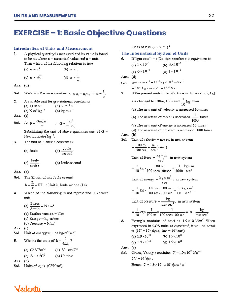 Units and Measurements EX-1 | PDF | Significant Figures | Numbers