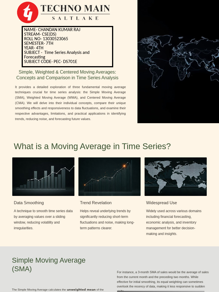 Simple Weighted and Centered Moving Averages Concepts and Comparison in ...