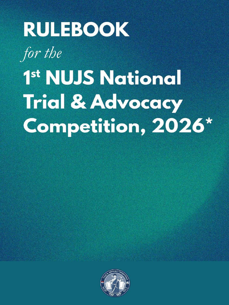 NUJS National Trial Competition 2026 Guide | PDF | Witness | Prosecutor