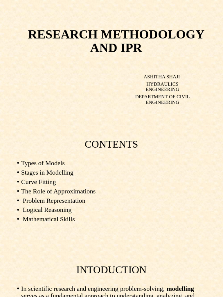 Research Methodology and Ipr | PDF | Conceptual Model | Mathematical Model