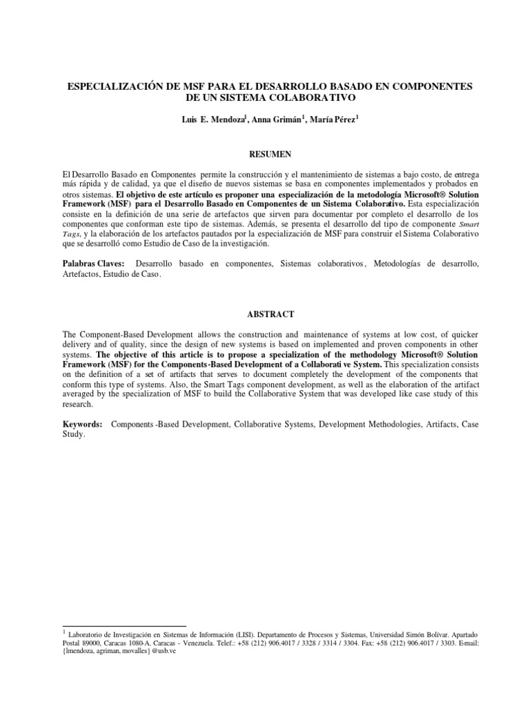 Modelo MSF | PDF