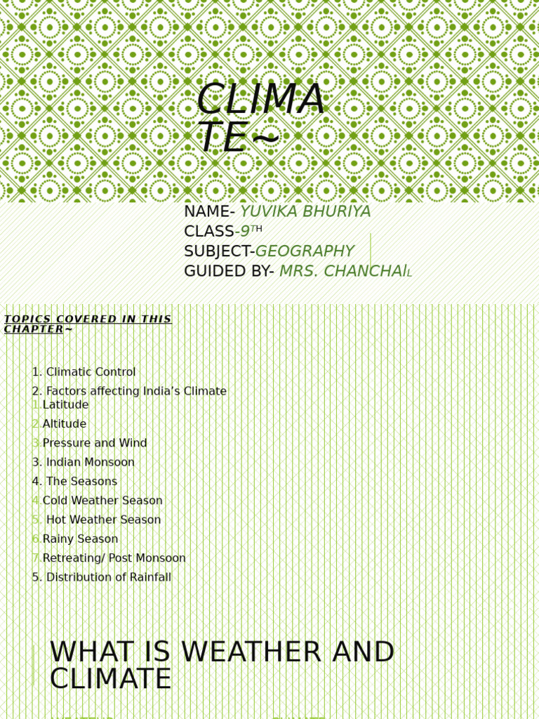 India's Climate and Weather Explained | PDF | Monsoon | Climate